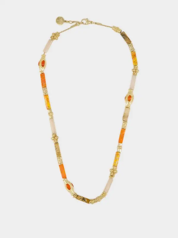 Gas Bijoux Gold Kali Necklace - Orange