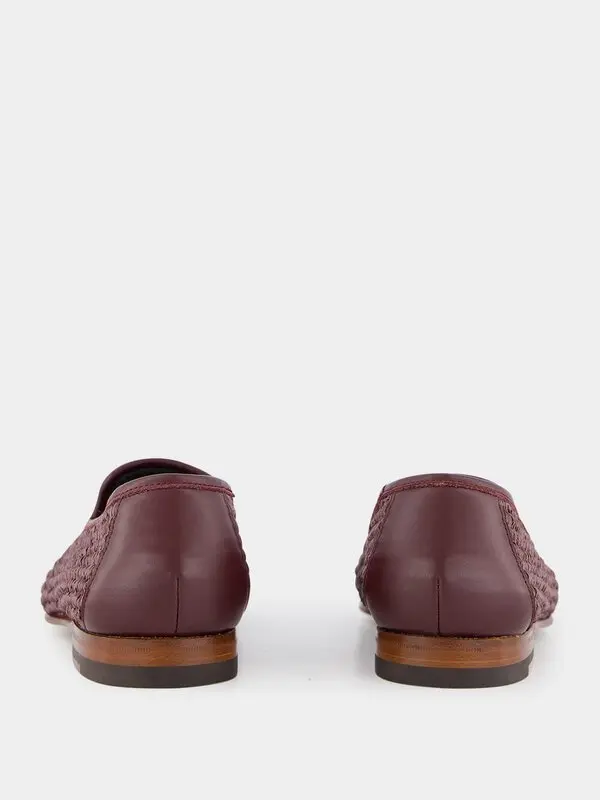 Manolo Blahnik Mario Raffia Loafers - Brown