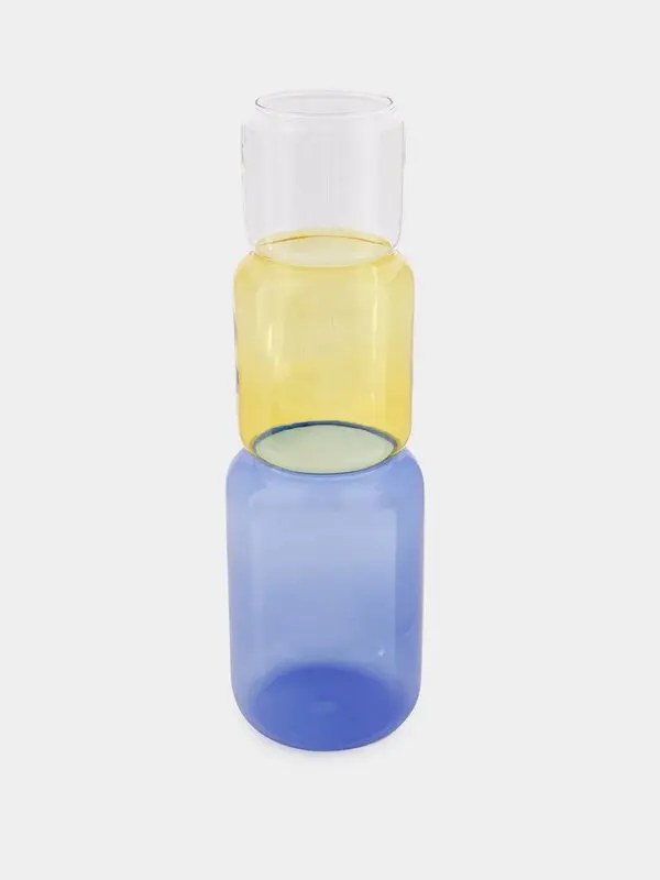 ICHENDORF MILANO Amber And Blue Revolve Vase - Multicolour