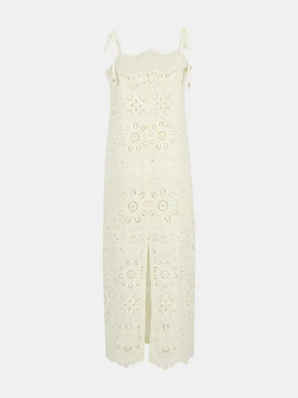 Zimmermann Rhiannon Embroidered Maxi Dress - White