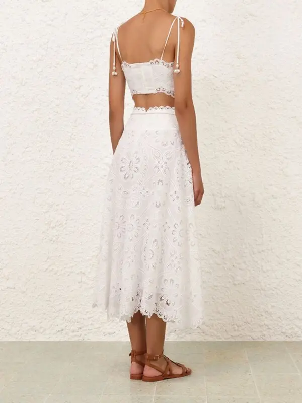 Zimmermann Ottie Embroidered Bodice - White