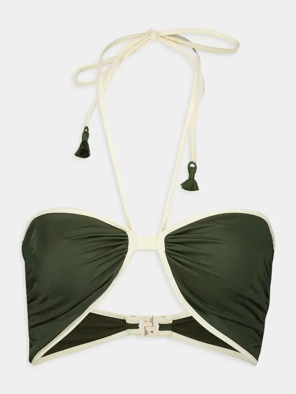 Johanna Ortiz Yacumama Bikini Top - Green