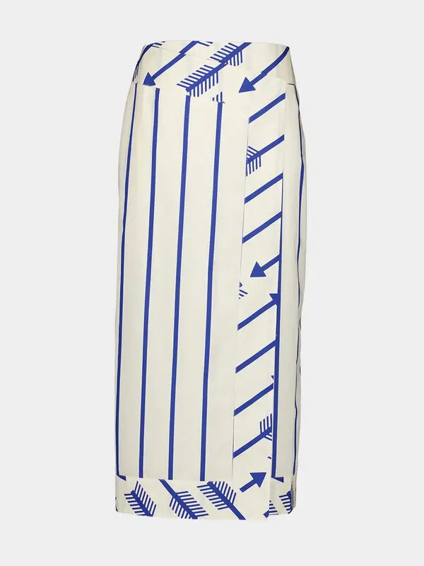 Johanna Ortiz Mar De Cortes Midi Skirt - Blue