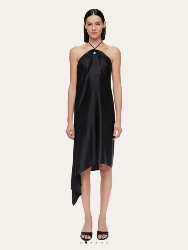 FERRAGAMO Asymmetric Silk Dress