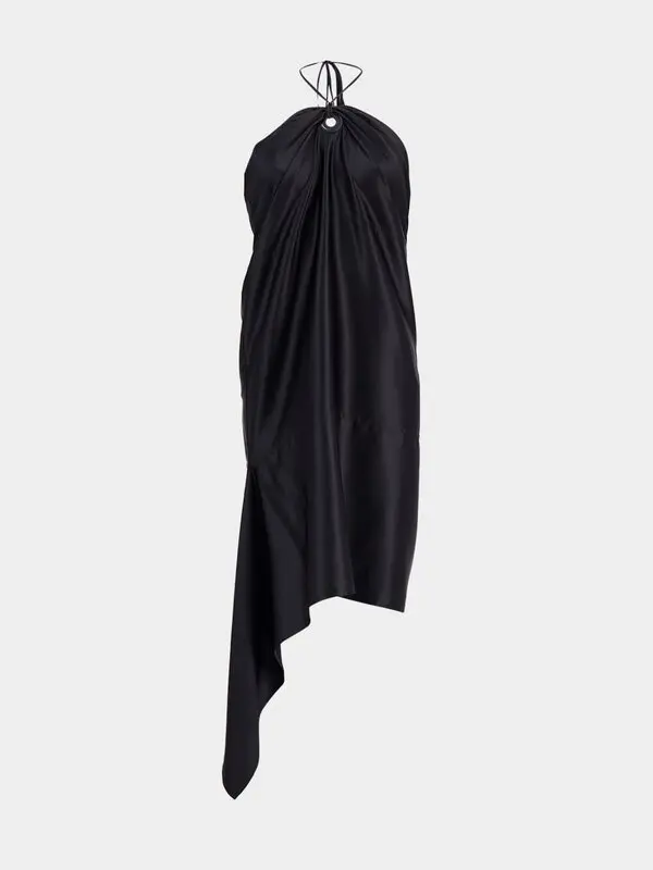 FERRAGAMO Asymmetric Silk Dress