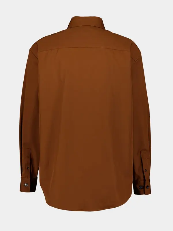 Off-White Tobacco Embroidered Shirt