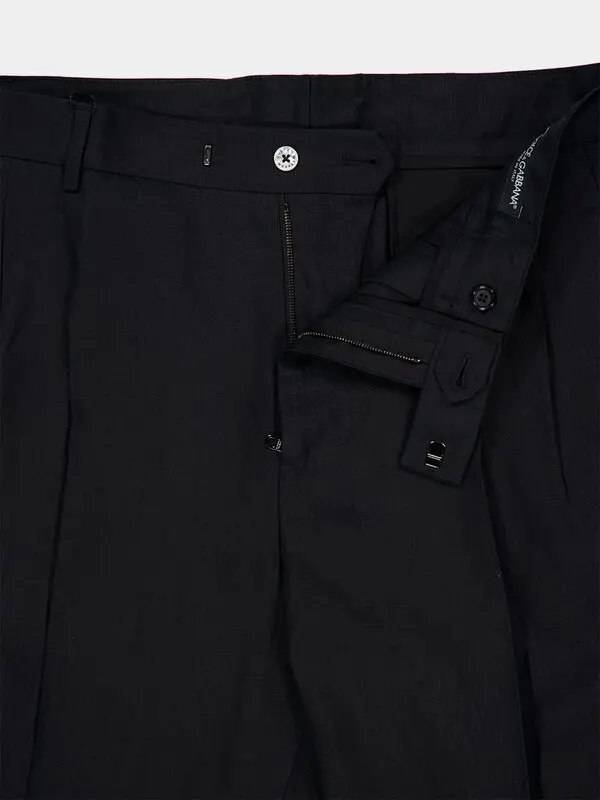 Dolce & Gabbana Classic Linen Straight-fit Trousers
