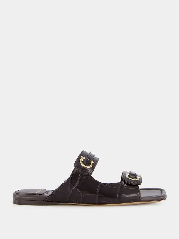 FERRAGAMO Gancini Ornament Slides