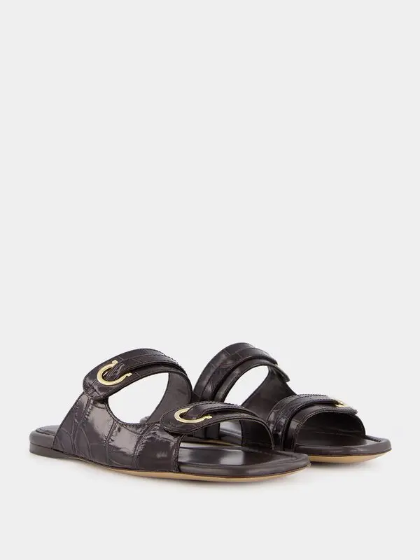 FERRAGAMO Gancini Ornament Slides