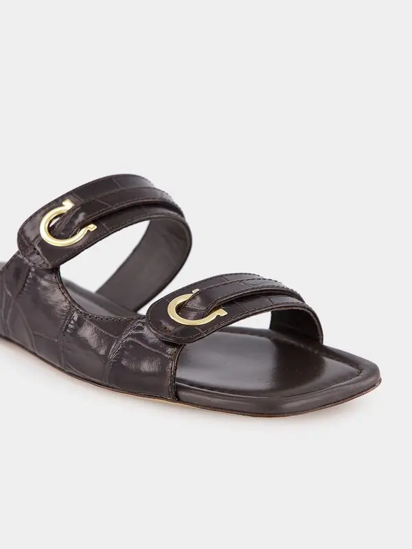 FERRAGAMO Gancini Ornament Slides
