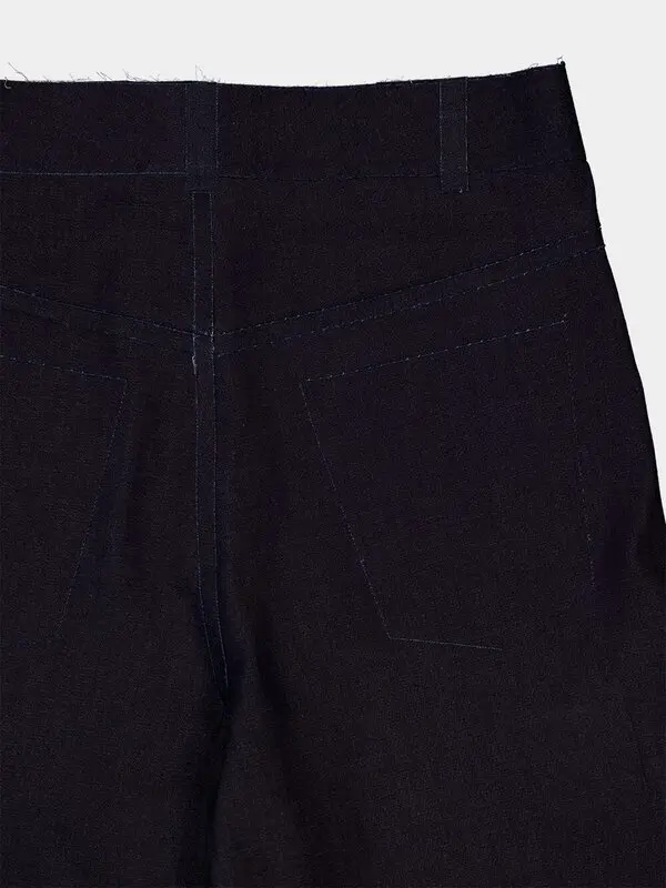 Marni Stretch Denim Trompe L'oeil Bermuda Shorts - Blue