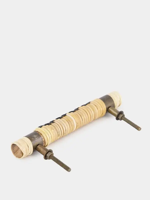 Madam Stoltz Rattan And Iron Door Handle