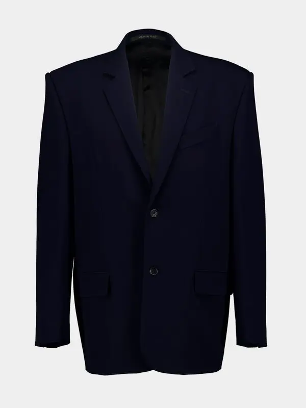 Balenciaga Single-breasted Blazer - Blue