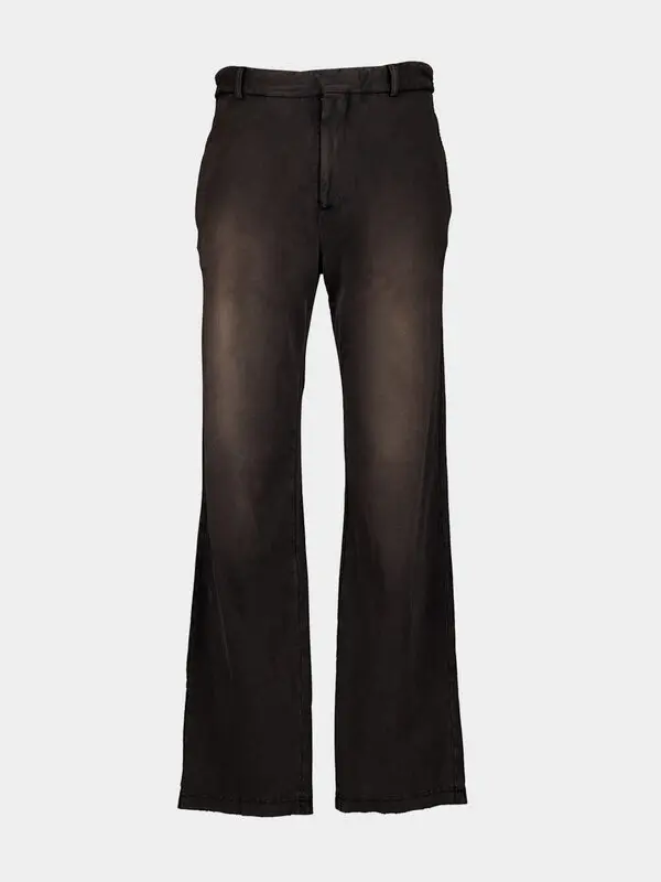 Balenciaga Slim Worn-out Pants - Black