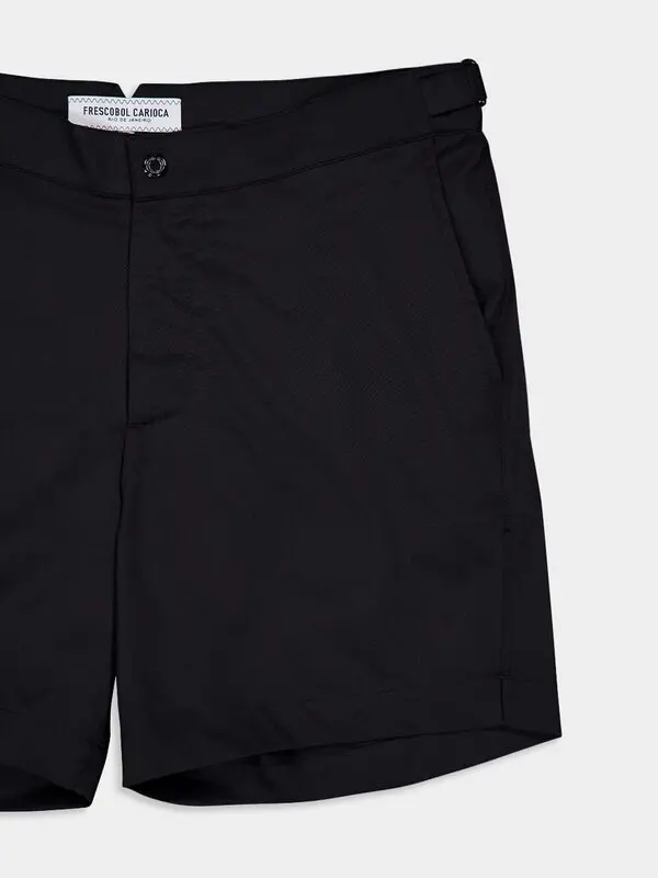 Frescobol Carioca Tailored Mid-length Swim Shorts - Black