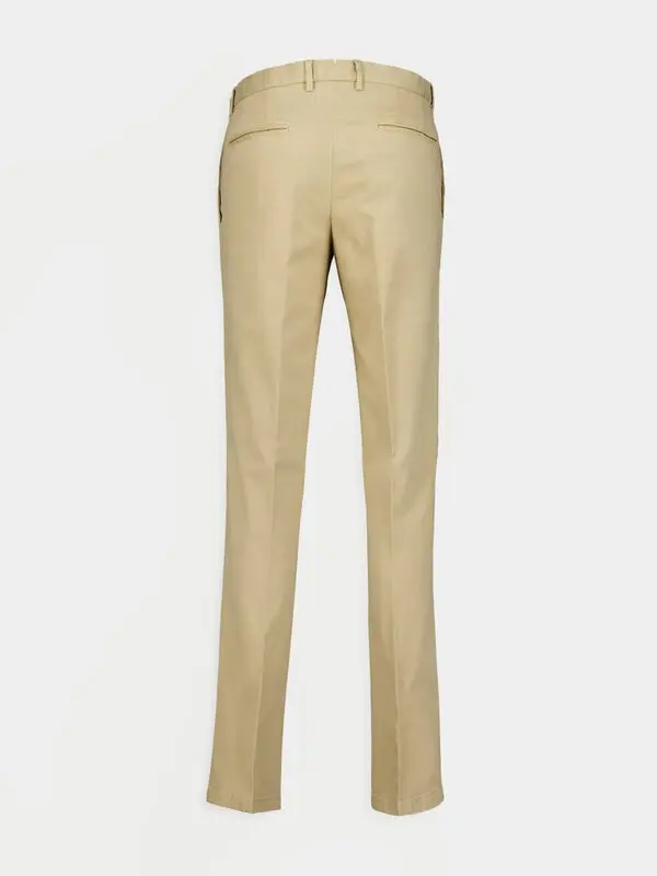 Boglioli Stretch Cotton Trousers - Beige