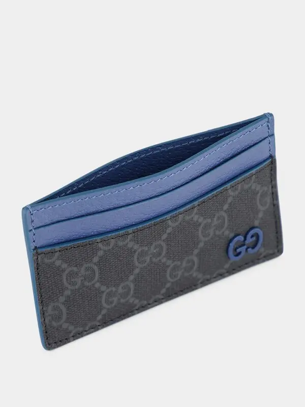 Gucci Black Supreme And Bi-color Gg Supreme Card Case