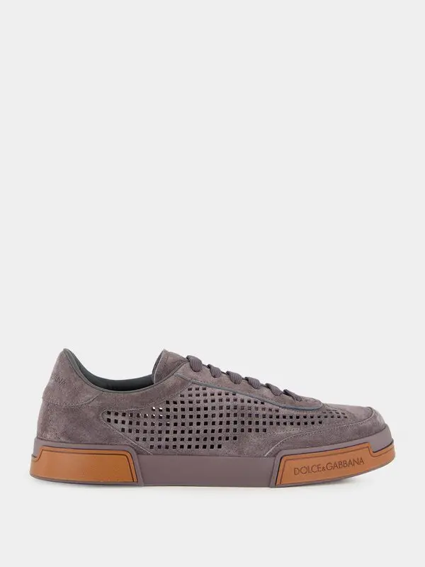 Dolce & Gabbana Suede Portofino Yacht Sneakers - Grey