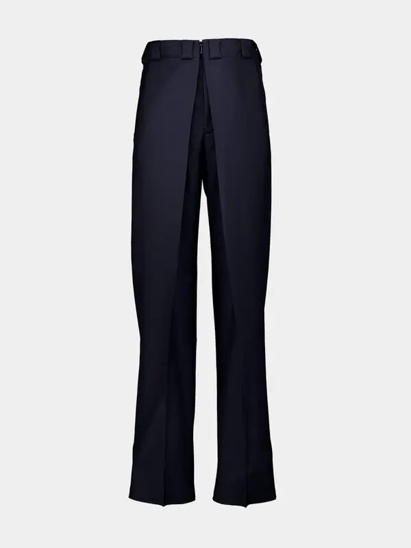 Givenchy Night Wool-mohair Chinos - Blue