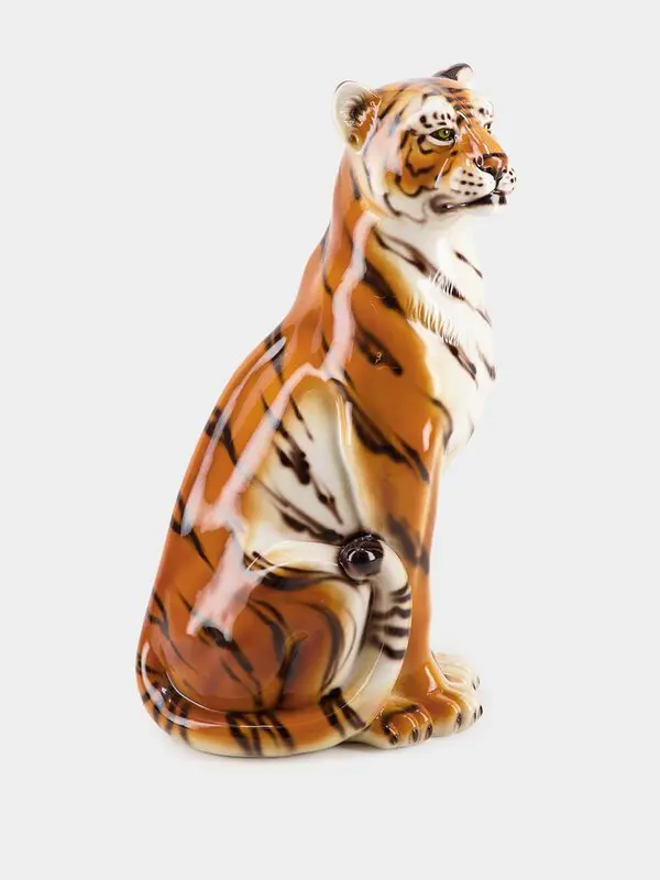 LES-OTTOMANS Large Handpainted Tiger Sculpture
