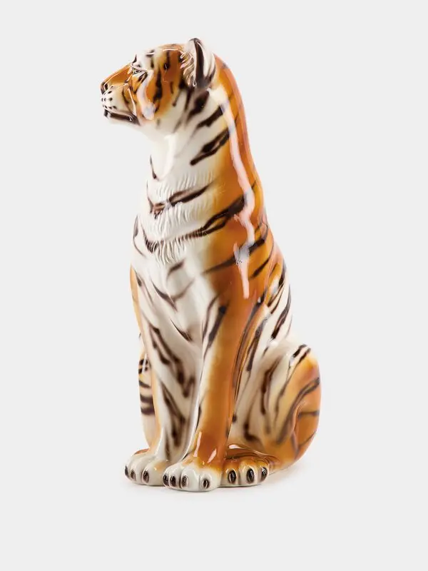 LES-OTTOMANS Large Handpainted Tiger Sculpture