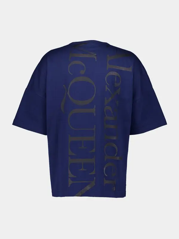 Alexander McQueen Exploded Logo Oversized T-shirt - Blue