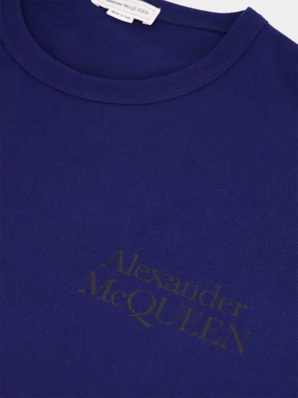 Alexander McQueen Exploded Logo Oversized T-shirt - Blue