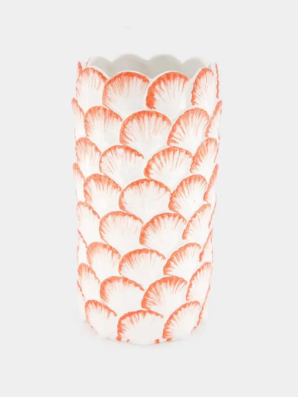 LES-OTTOMANS Saint Jacques Large Ceramic Vase - Orange