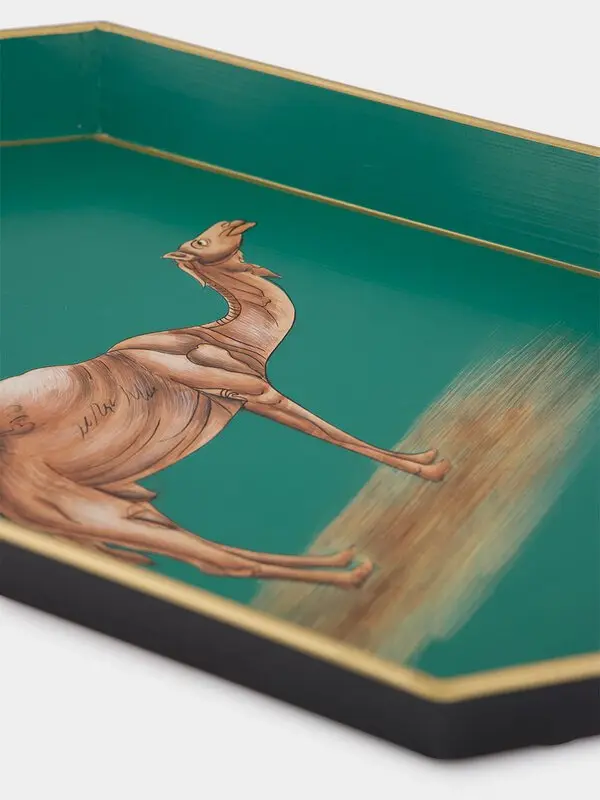 LES-OTTOMANS Hand-painted Camel Tray
