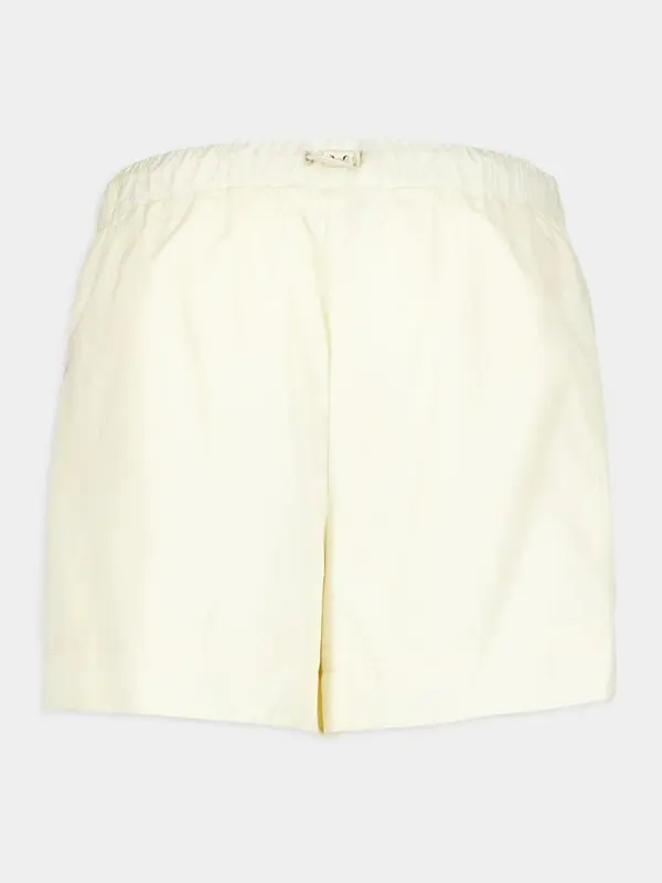 Fendi Nylon Logo Shorts - Cream