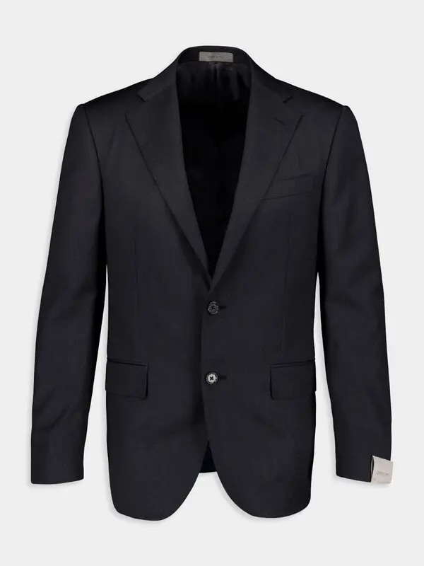 Corneliani Charcoal Wool Suit - Black