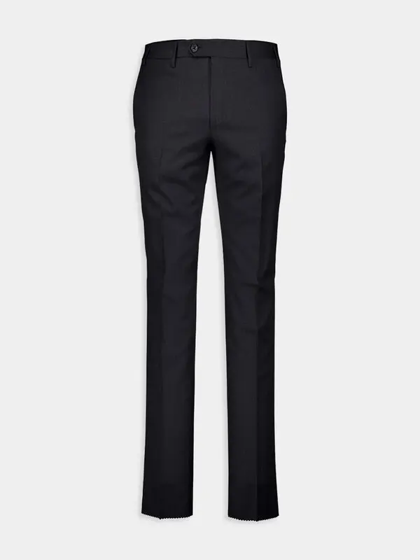 Corneliani Charcoal Wool Suit - Black