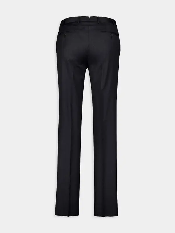 Corneliani Charcoal Wool Suit - Black