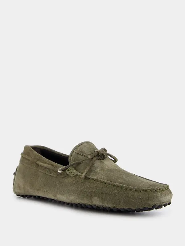 AURELIEN Suede Loafers - Green