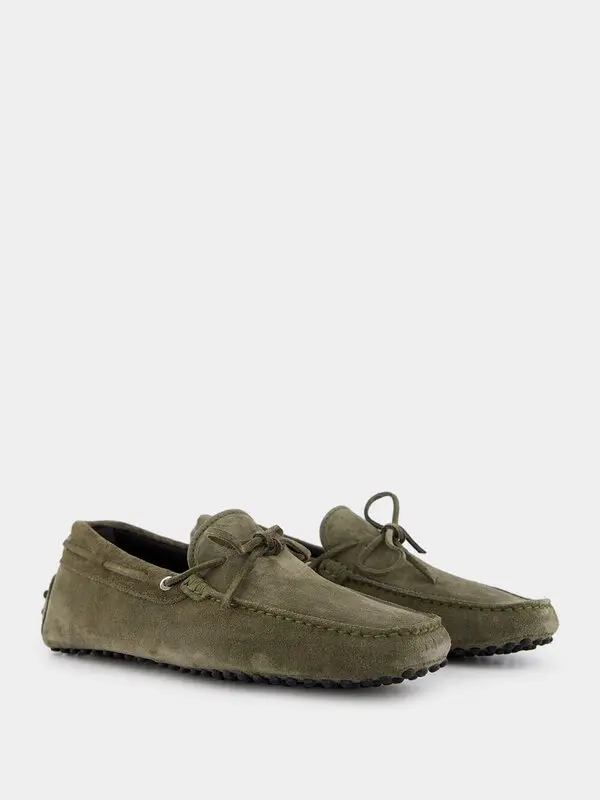 AURELIEN Suede Loafers - Green
