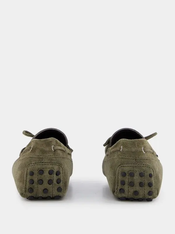AURELIEN Suede Loafers - Green