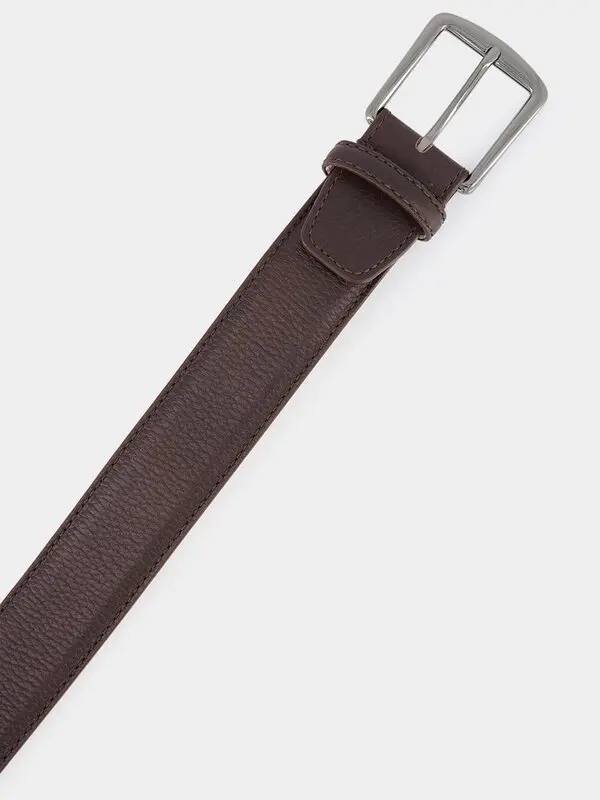 AURELIEN Grained Leather Belt