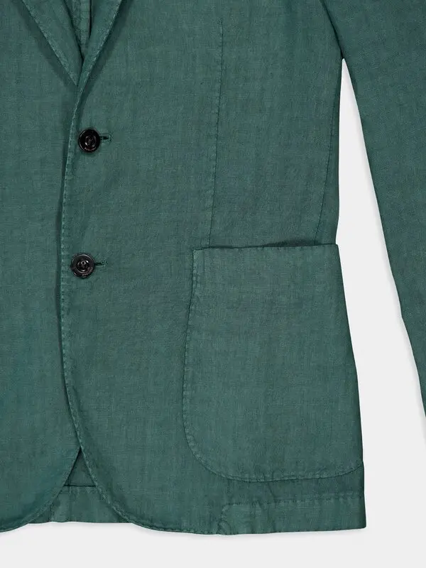 Boglioli Linen Notch-lapel Jacket - Green
