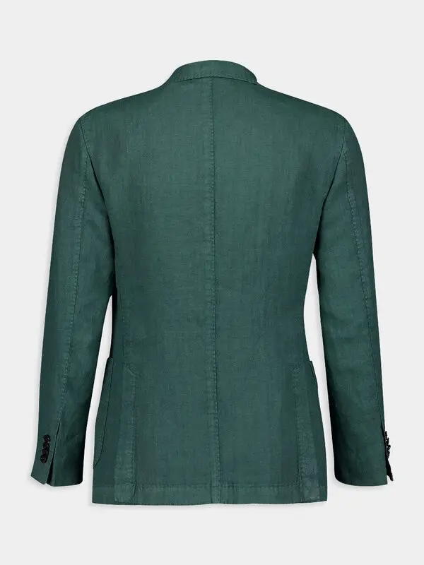 Boglioli Linen Notch-lapel Jacket - Green