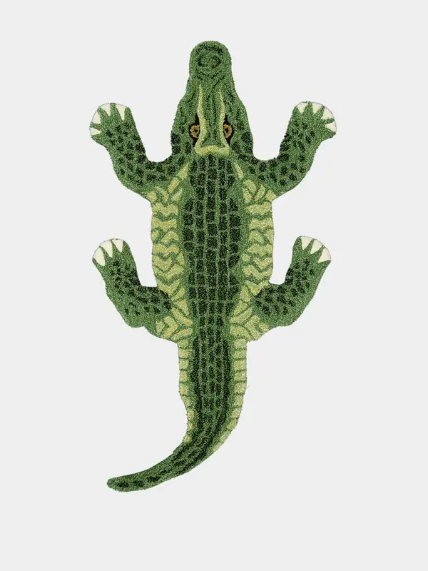 DOING GOODS Coolio Crocodile Rug - Green