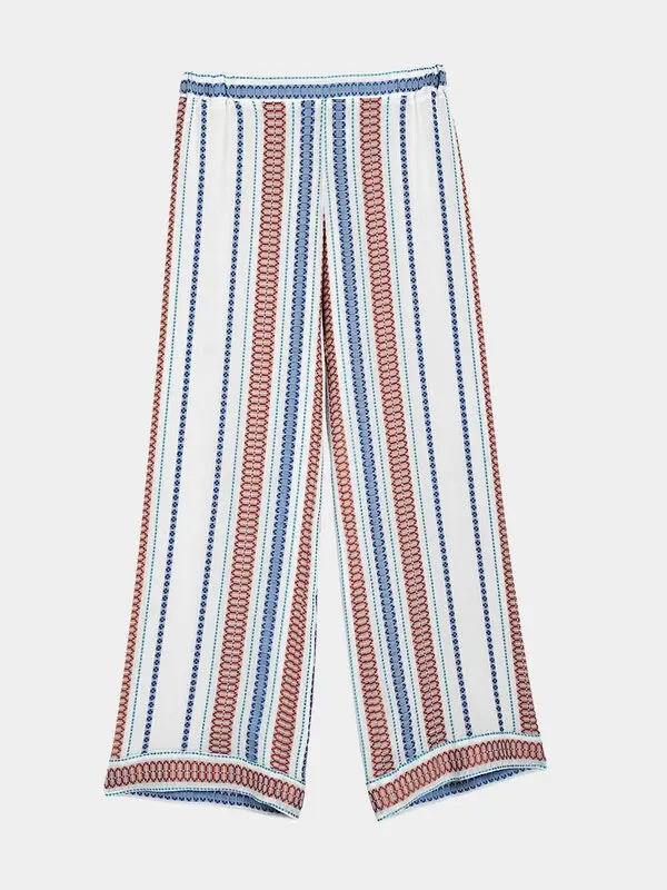 Zeus+dione Abaton Textured Silk Trousers - Multicolour
