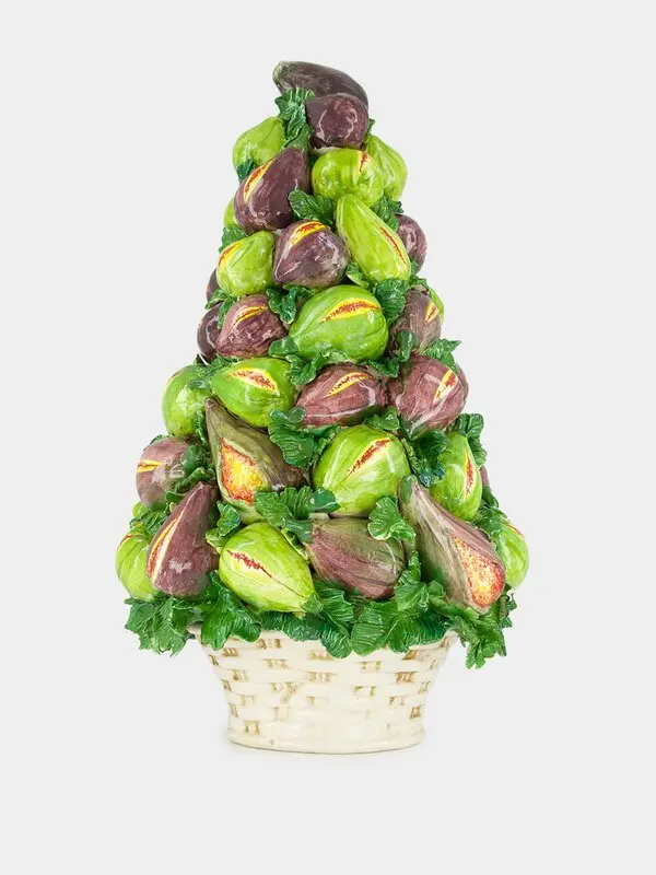 LES-OTTOMANS Figues Pyramid Decorative Ceramic - Green