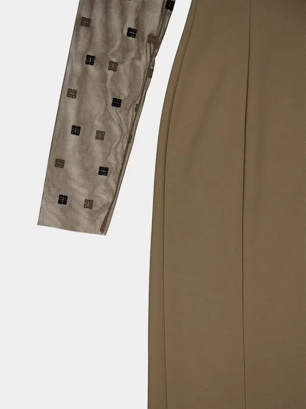 Givenchy Monogrammed V-neck Midi Dress