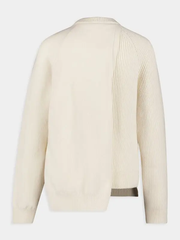 Fendi Wool Cashmere Jumper With Pockets - Beige