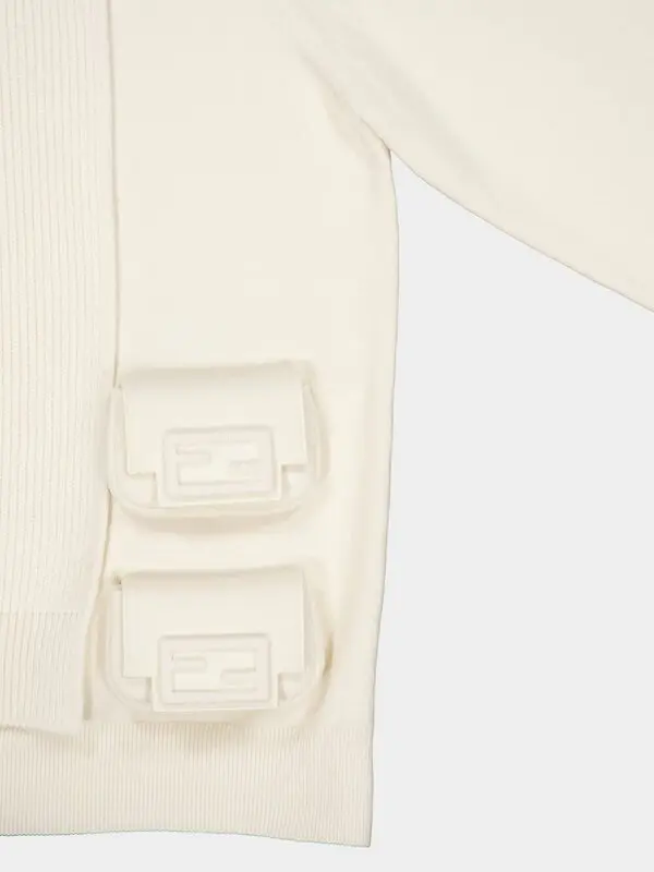 Fendi Wool Cashmere Jumper With Pockets - Beige
