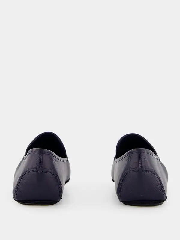 Manolo Blahnik Mayfair Leather Loafers - Blue