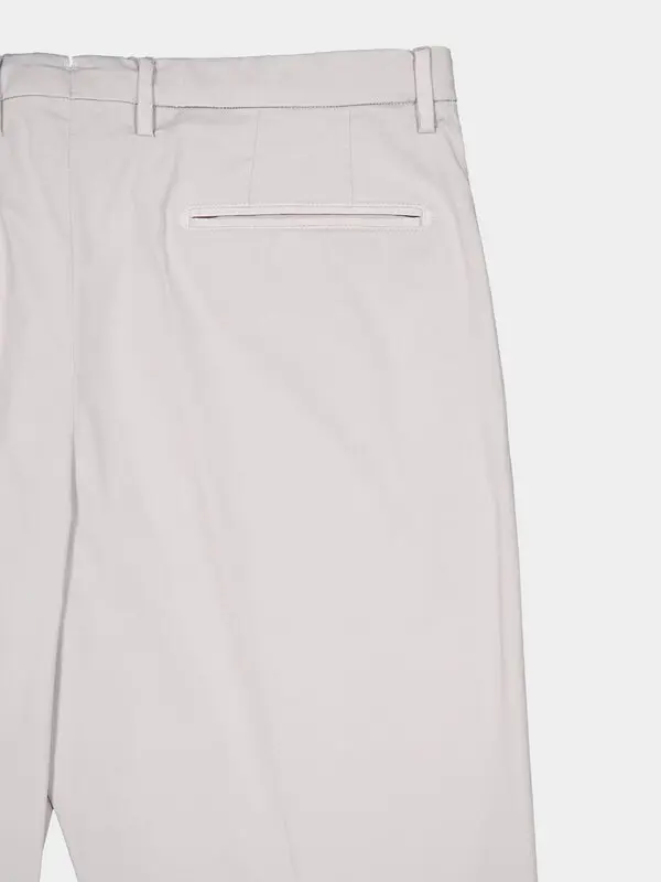 Boglioli Cotton Stretch Chino Trousers - White