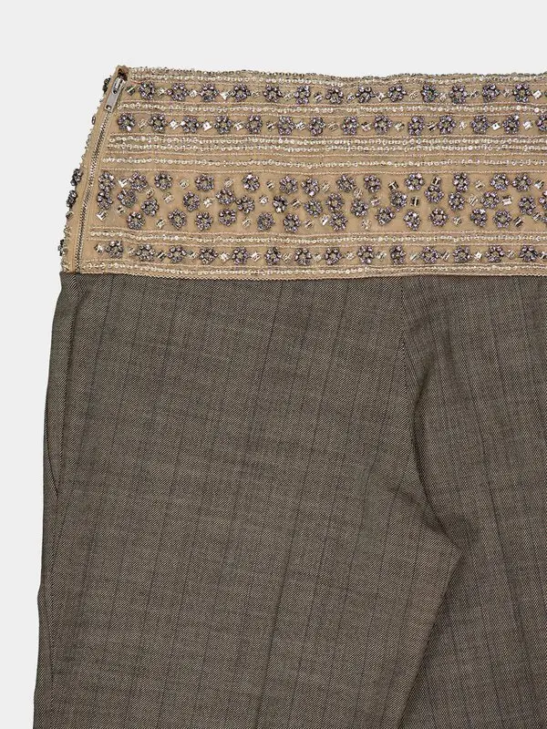 Stella McCartney Crystal-embellished Wool Trousers