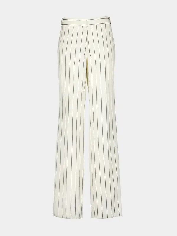 Stella McCartney Pinstripe Straight-leg Trousers - Cream