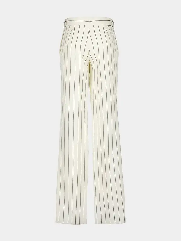 Stella McCartney Pinstripe Straight-leg Trousers - Cream